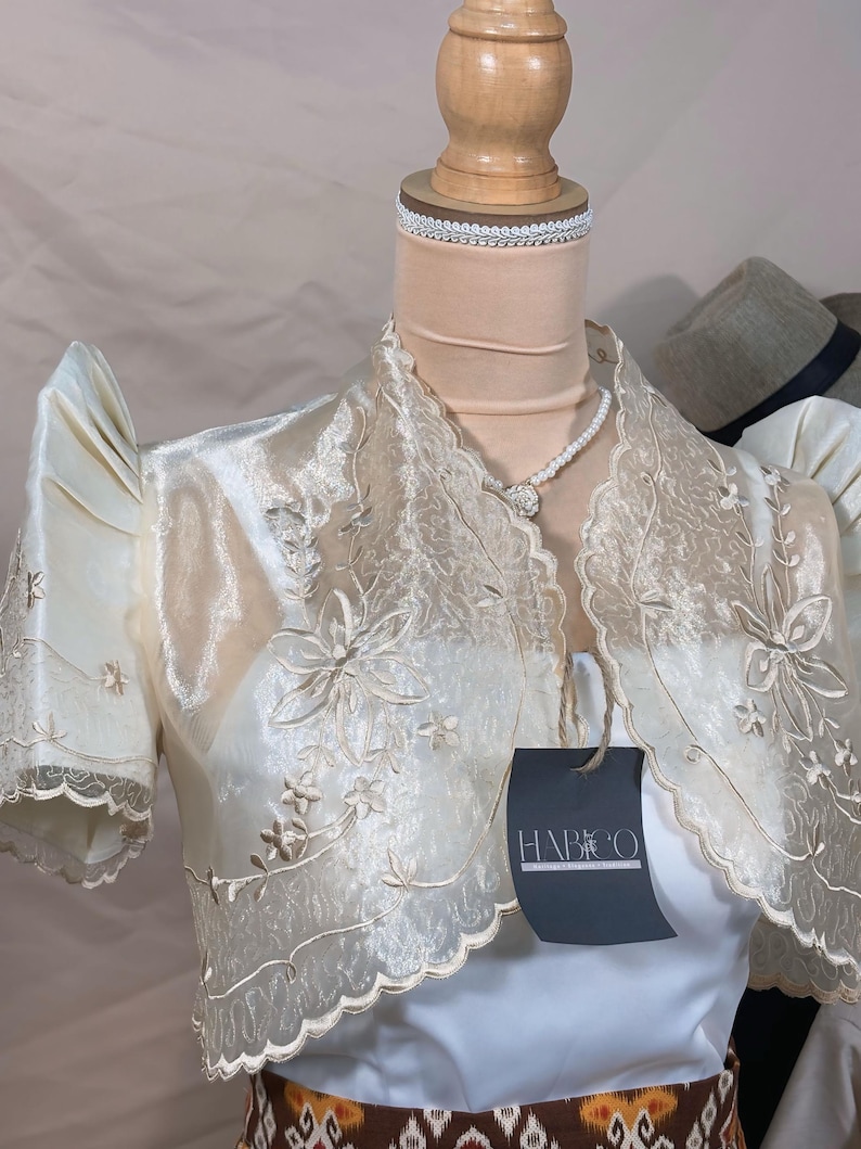 Beige Modern Filipiniana Bolero - Etsy