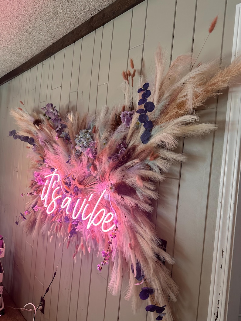 100% Custom Made to Order Neon Floral Wall Sign. - Etsy