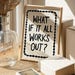 What If It All Works Out Print Motivational Quote Wall Art Minimalist ...