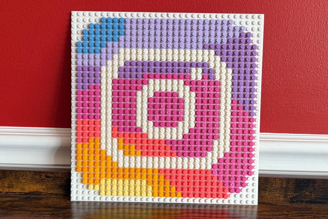 Instagram Logo Pixel Art | 32x32 Brick Mosaic | Handmade Lego ...