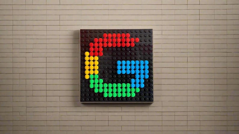 Mini Google Logo Pixel Art | 16x16 Lego-compatible Brick Mosaic | Tech ...