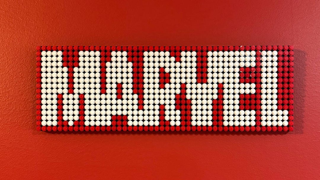 Marvel Logo Pixel Art | Lego-compatible Brick Mosaic | Superhero Wall ...