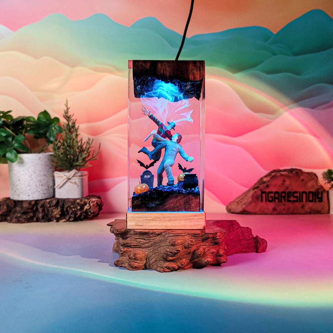 KM01 Ngaresindiy Terrifying Horror Resin Night Light, Playroom Decor ...