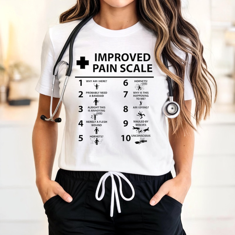Pain Scale Nursing Tshirt - Etsy