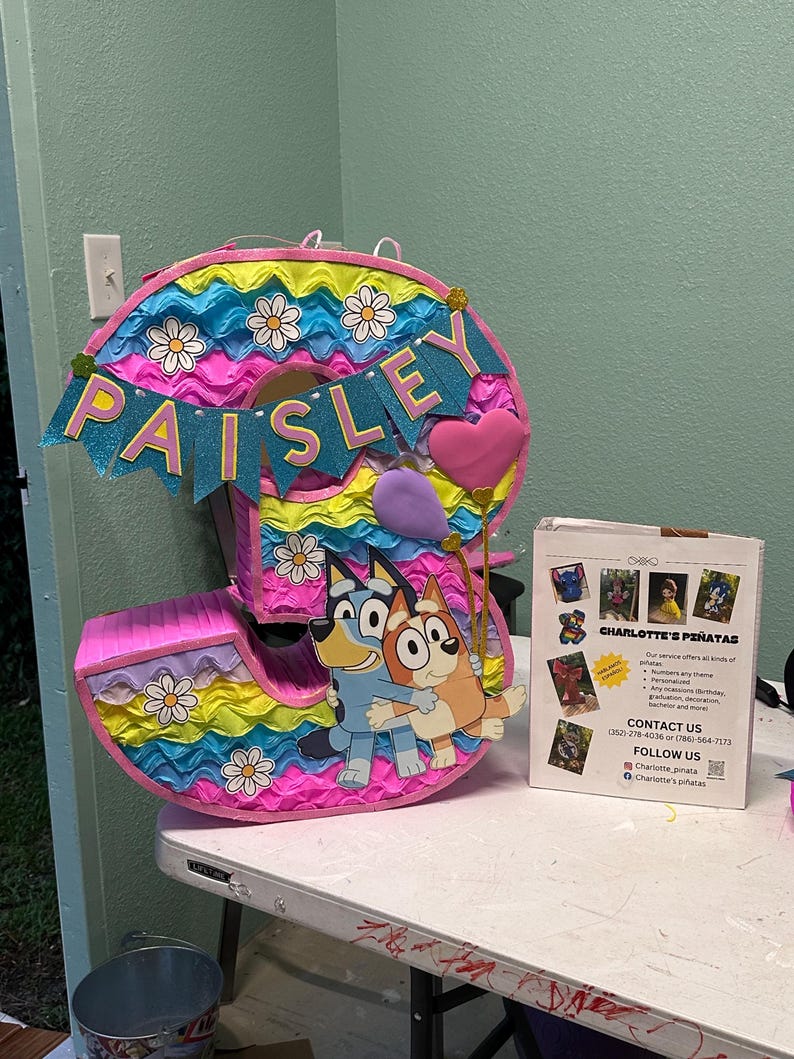 Bluey Piñata Number 3 - Etsy
