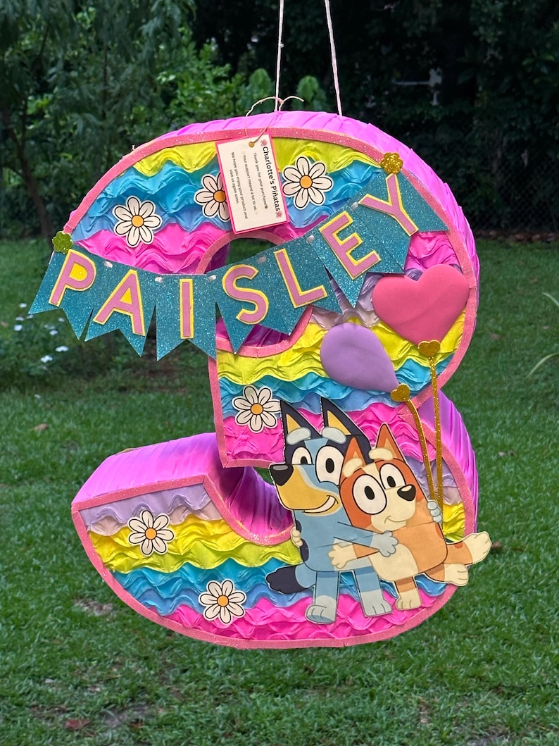 Bluey Piñata Number 3 - Etsy