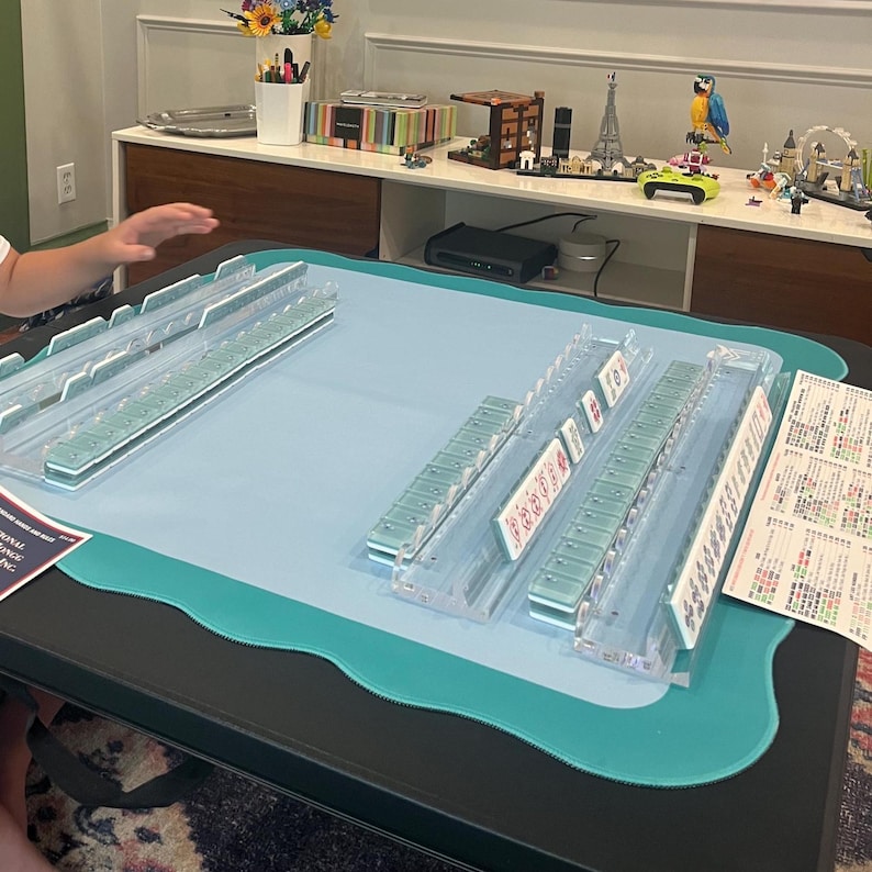 Scallop Acrylic Mahjong Rack – Elegant Tile Holder for Mahjong Lovers ...