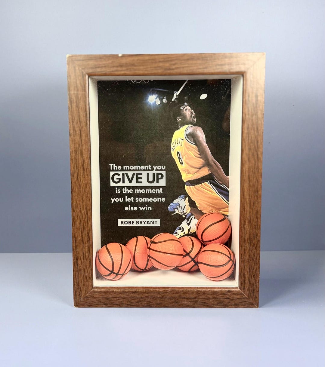 3D Basketball Shadow Box | Personalized Wood Picture Frame | Sports ...