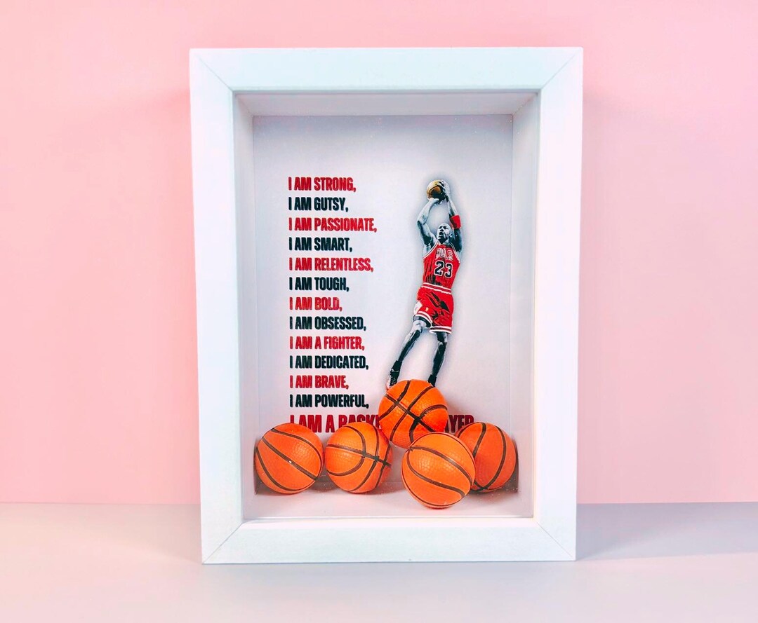 3D Basketball Shadow Box | Personalized Wood Picture Frame | Sports ...