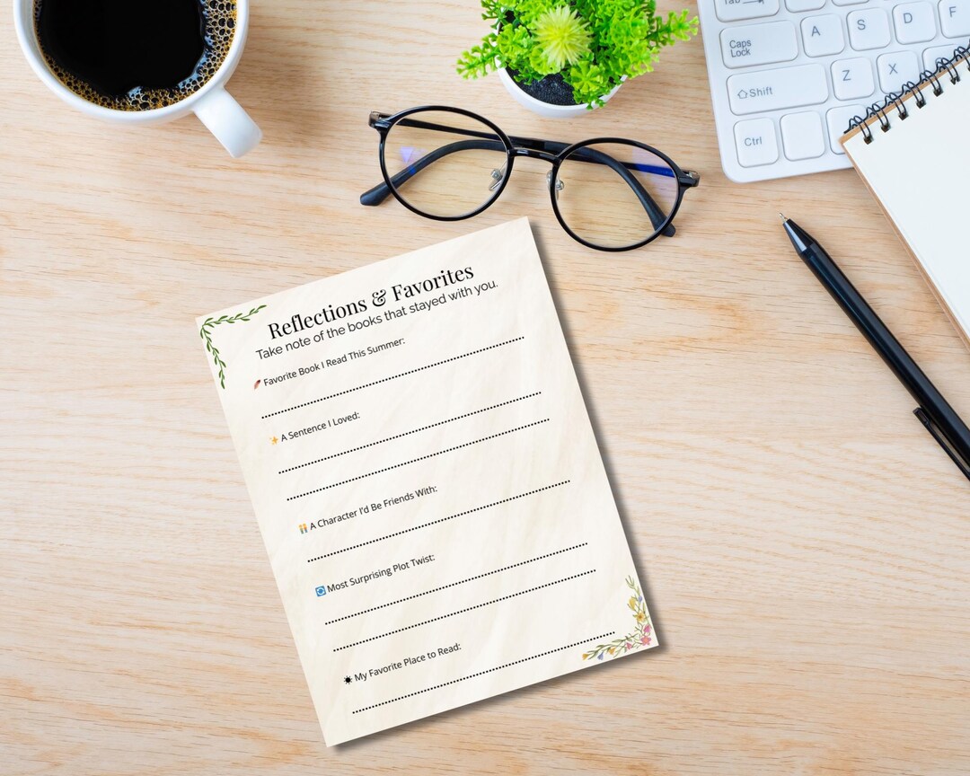 Reflections & Favorites – Printable Reading Journal Page | Summer ...