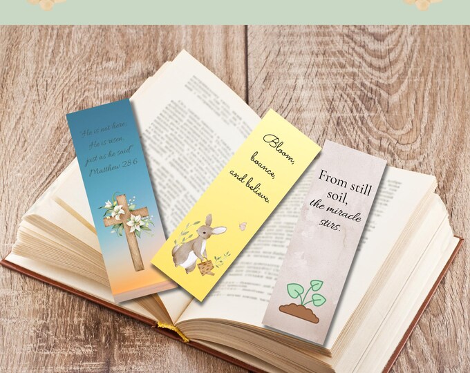 Printable Easter Bookmark | Happy EASTER Scripture, Bible Verse ...