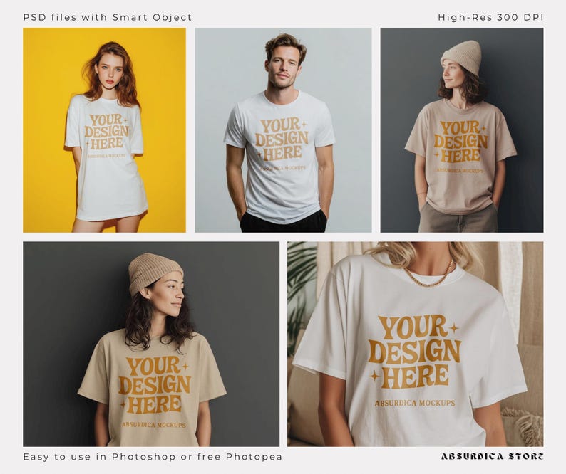 55 T-shirt Mockup Bundle | PSD Smart Object Mockups | Unisex Shirt ...