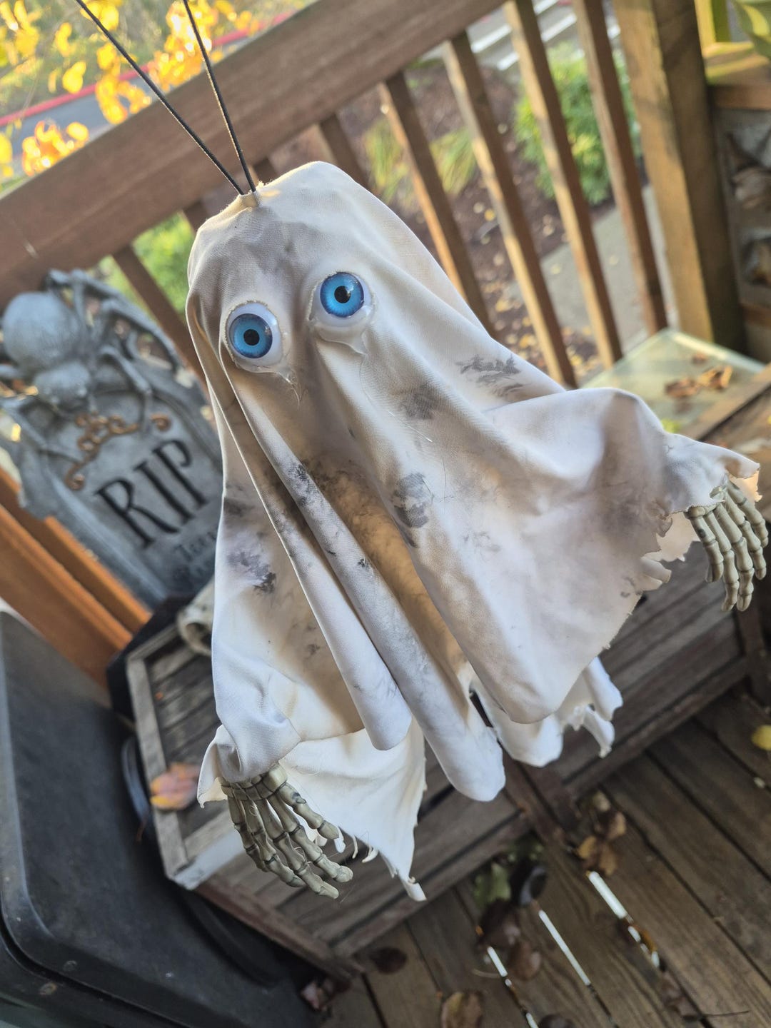 Halloween Hanging Ghost, Poseable Arms! - Etsy