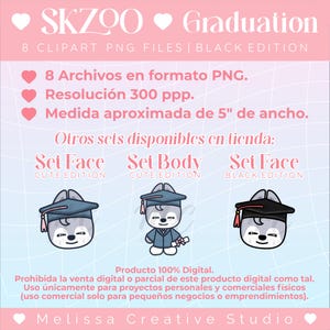 SKZOO Graduation – Clipart PNG Black Edition, Images Png SKZOO De Stray ...