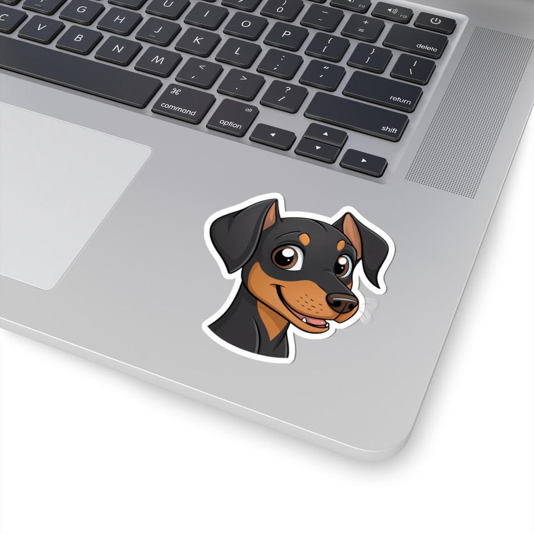 Cute Cartoon-style Doberman Kiss-cut Stickers - Perfect for Dog Lovers ...