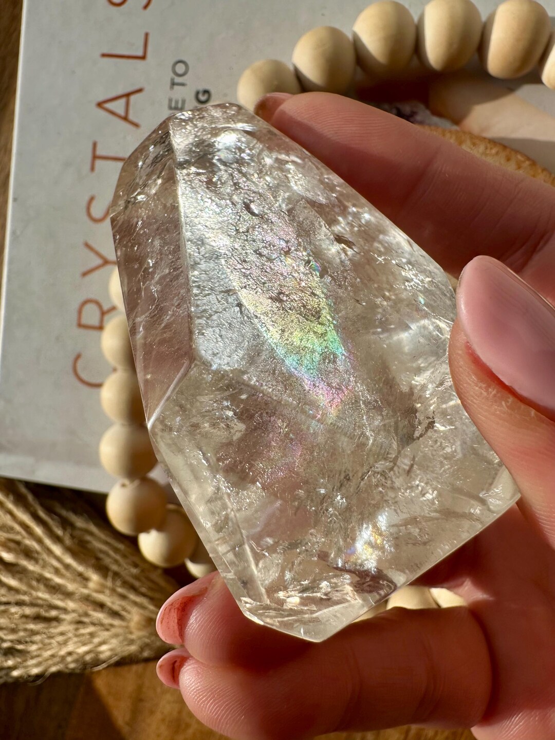 AAA Clear Quartz Freeform With Iridescent Rainbows | Masterfully ...