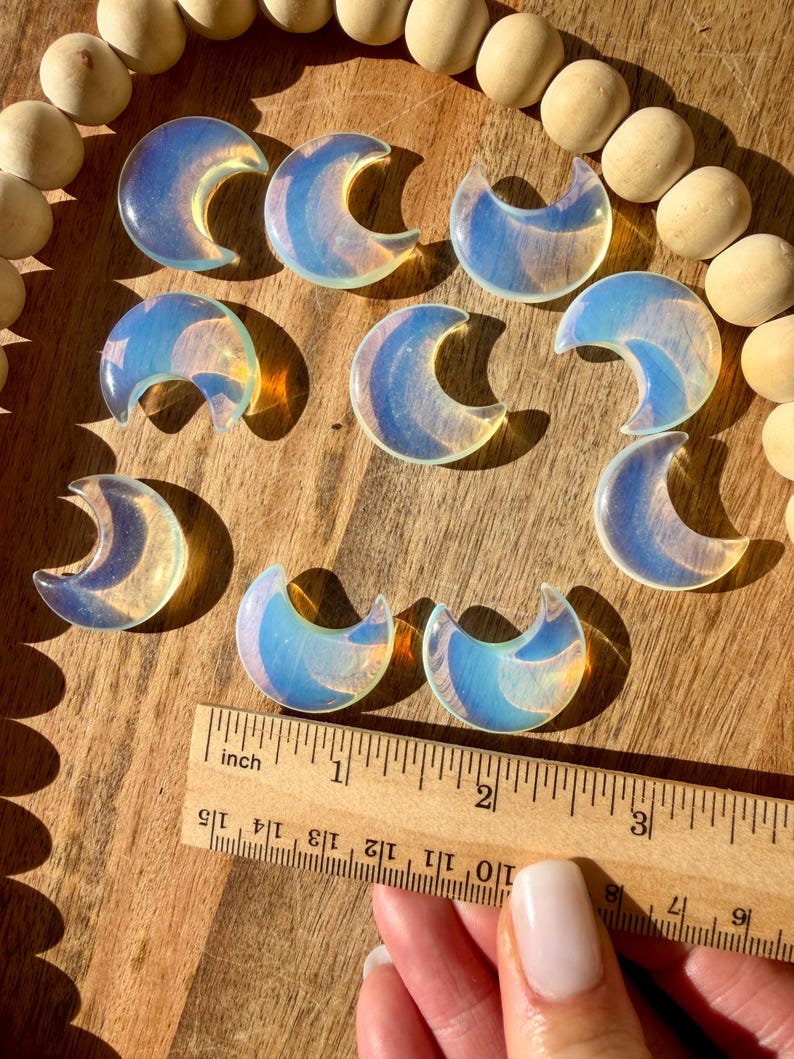 Adorable Opalite Mini Moon – Pocket Gem (1) Piece - Etsy