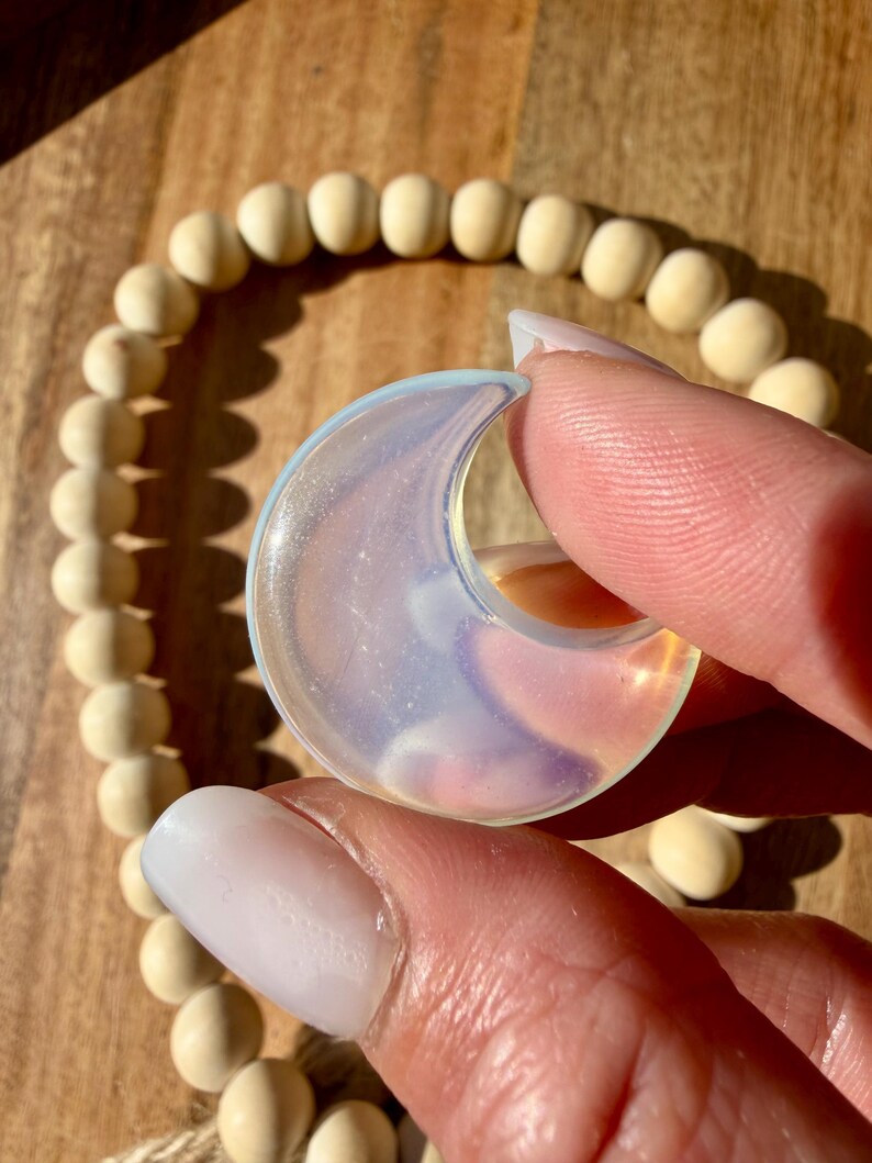 Adorable Opalite Mini Moon – Pocket Gem (1) Piece - Etsy
