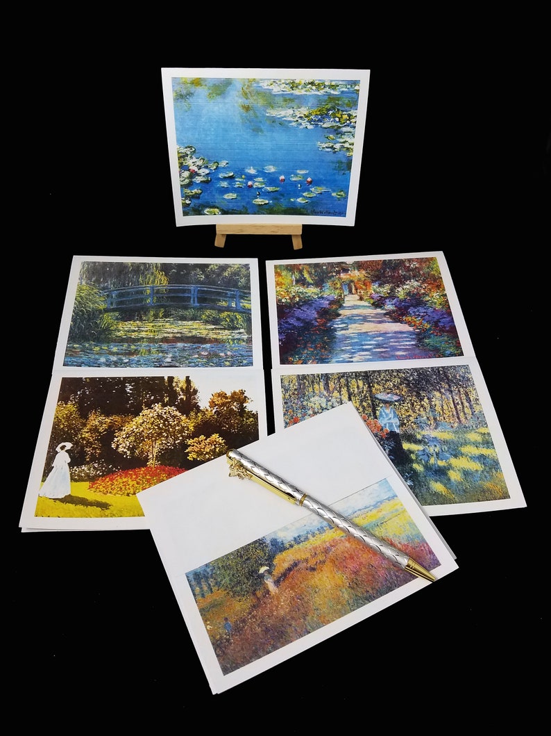 Monet Gardens Note Cards - Etsy