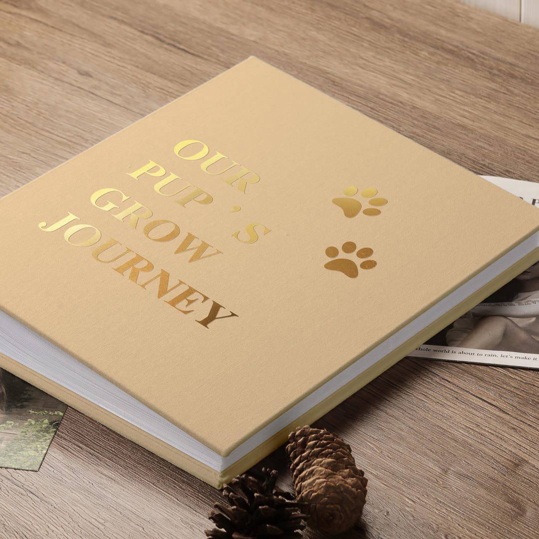Personalized Dog Photo Album | Handmade Linen Pet Memory Book - Etsy