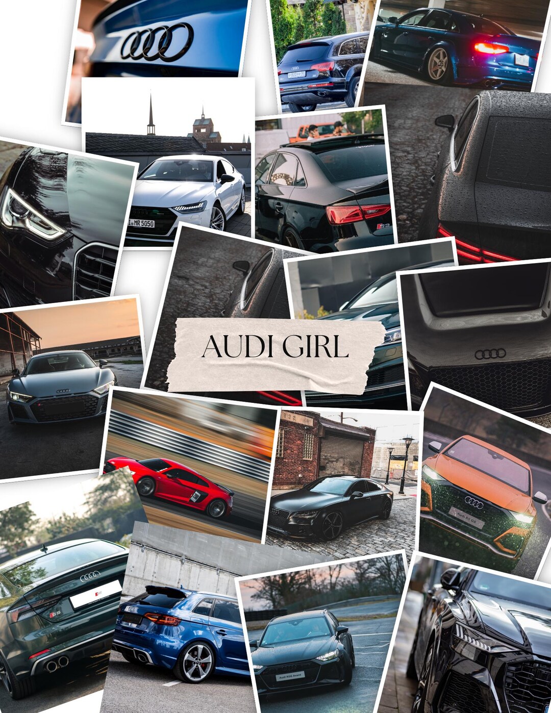 Audi Girl Car Poster - Etsy