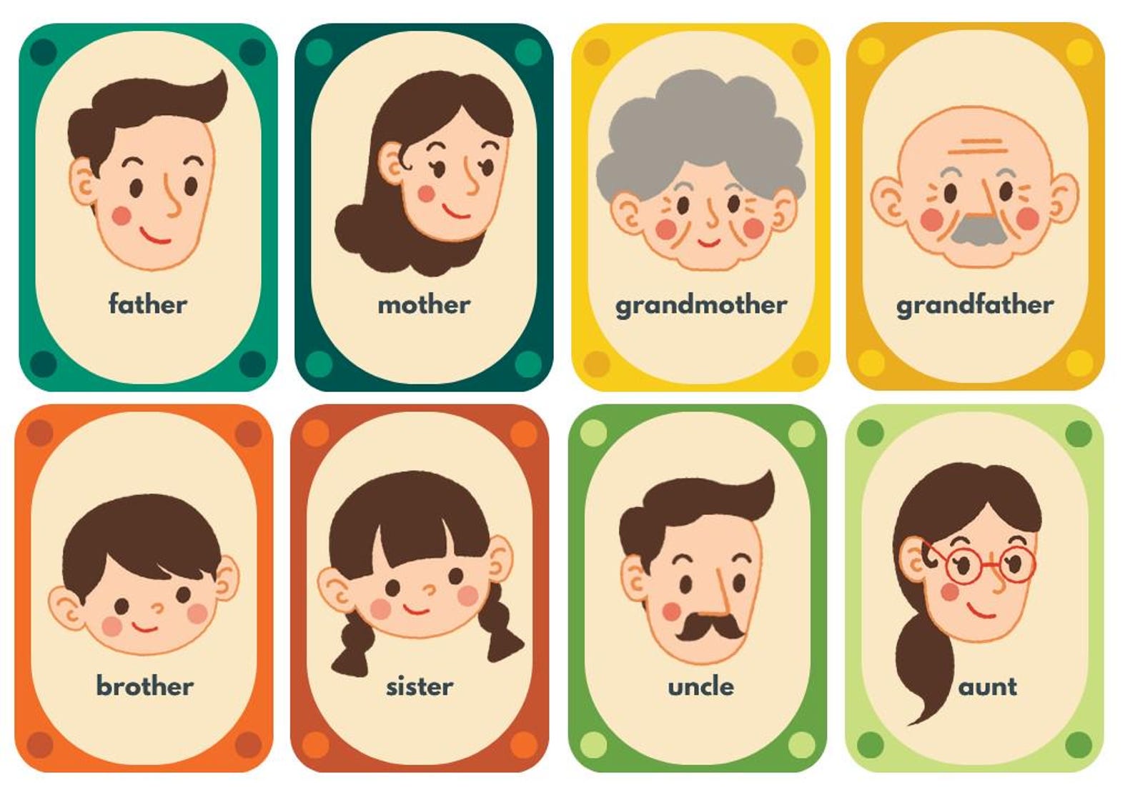 Family Game Flash Card - Etsy