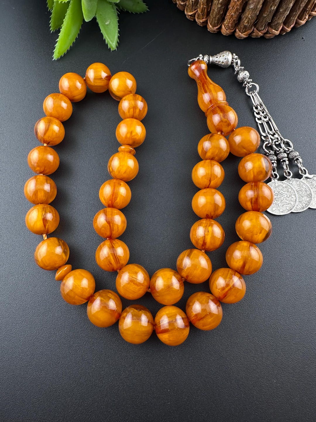 Collectible Vip Faturan Miske 33 Beads, Misbaha, Islamic,tasbih ...