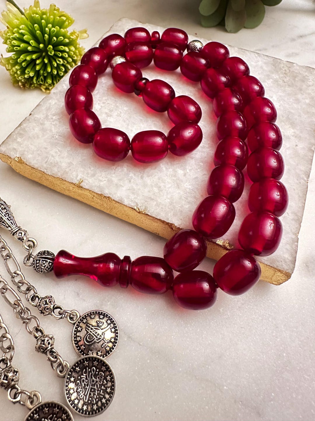 Faturan Amber Rosary, Bakelite Rosary, Muslim Rosary, Misbaha, Islamic ...