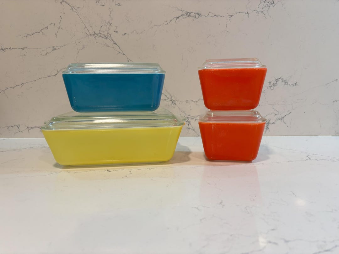 Pyrex Primary Color Refrigerator Set - Etsy
