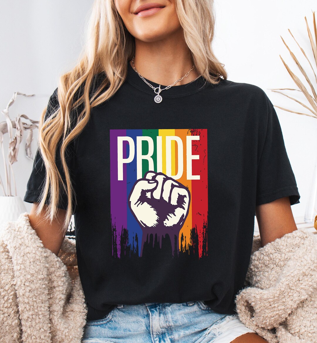 Pride Hand Shirt, LGBTQ Pride Shirt, Unisex Prideshirt, Rainbow ...