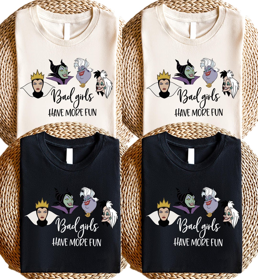 Disney Bad Girls Have More Fun Shirt Villains Graphic Tee Ursula ...