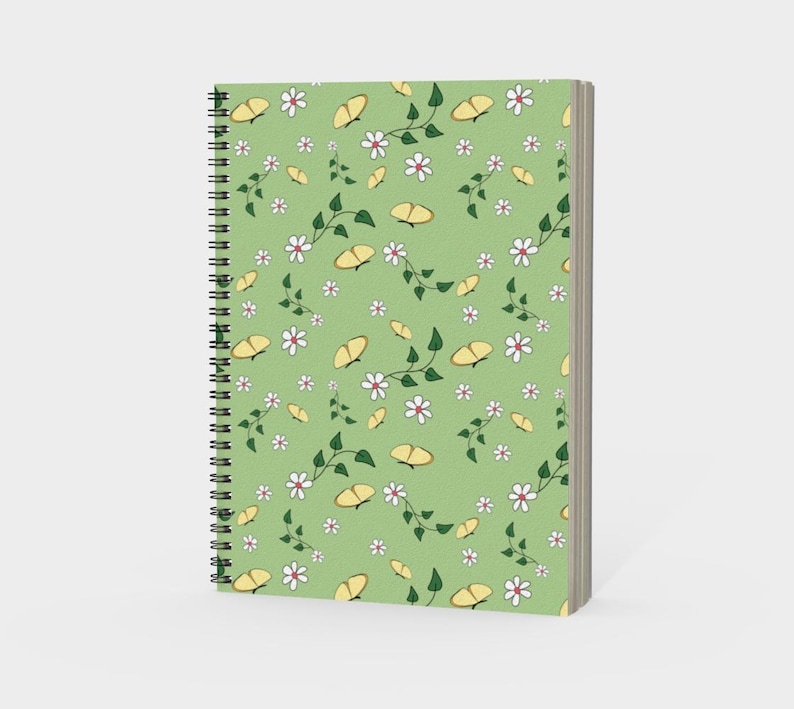 Green Colorful Butterflies Print Spiral Notebook - Etsy UK