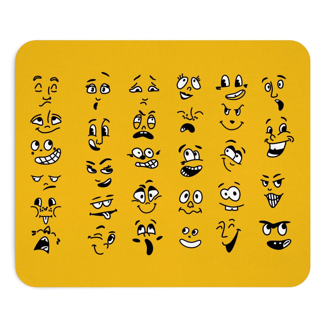 Emoji Mouse Pad, Fun Desk Accessory, Cheerful Workspace - Etsy
