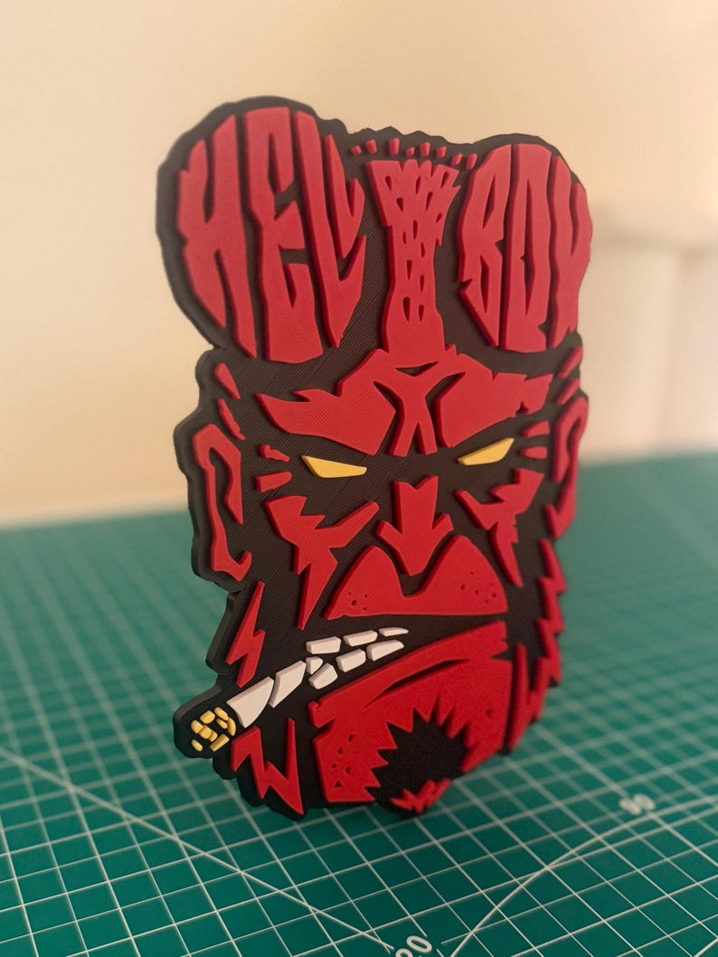 Hellboy | Word | Wall Art | 3D Print - Etsy