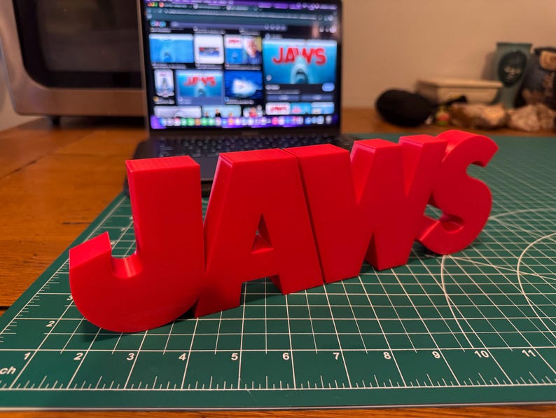 JAWS Logo/desk Art/shelf Display/3d Print - Etsy
