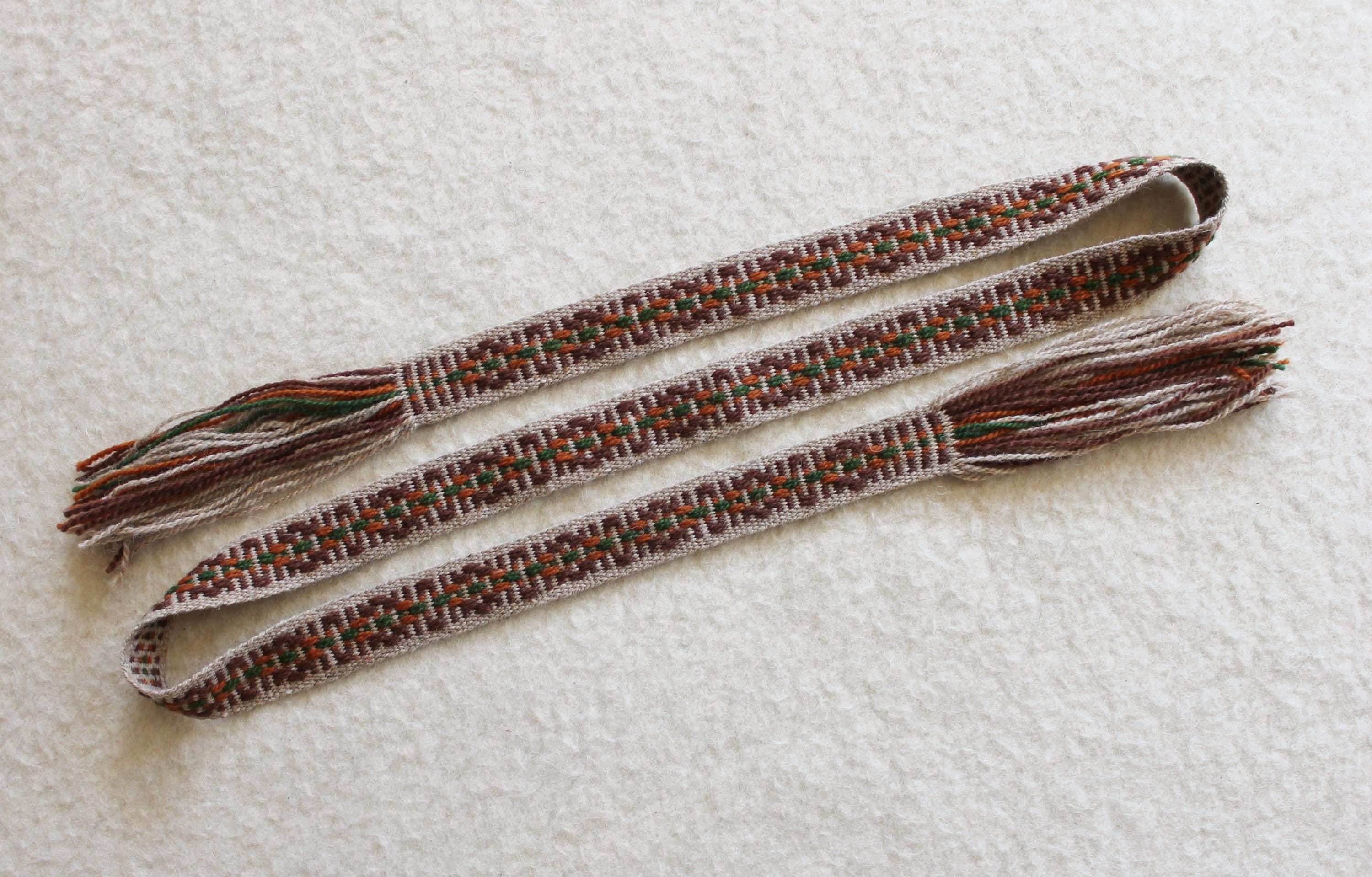 Handwoven Wool Strap or Sash for Historic Costume, Medieval or Fur ...