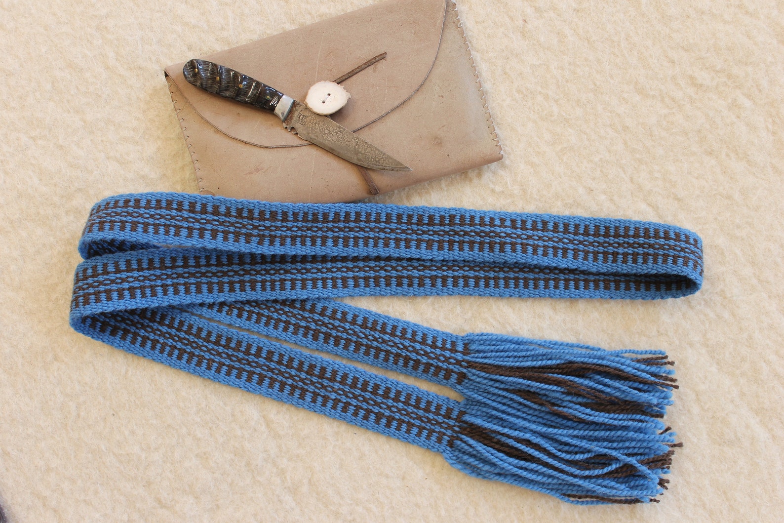 Sash, Handwoven Wool, Strap for Historic Costume, Medieval or Fur Trade ...