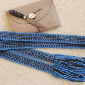 Sash, Handwoven Wool, Strap for Historic Costume, Medieval or Fur Trade ...