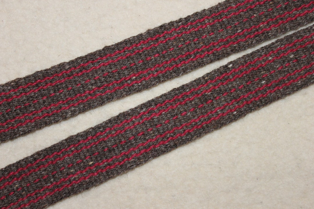 Sash, Handwoven Wool, Strap for Historic Costume, Medieval or Fur Trade ...