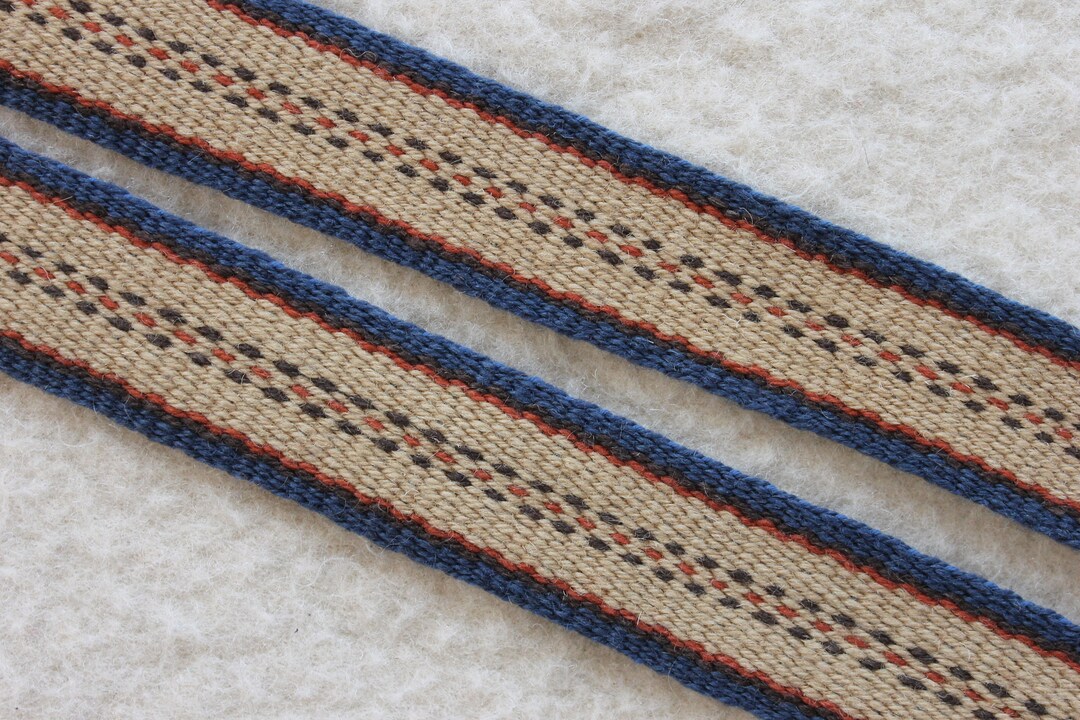 Sash, Handwoven Wool, Strap for Historic Costume, Medieval or Fur Trade ...