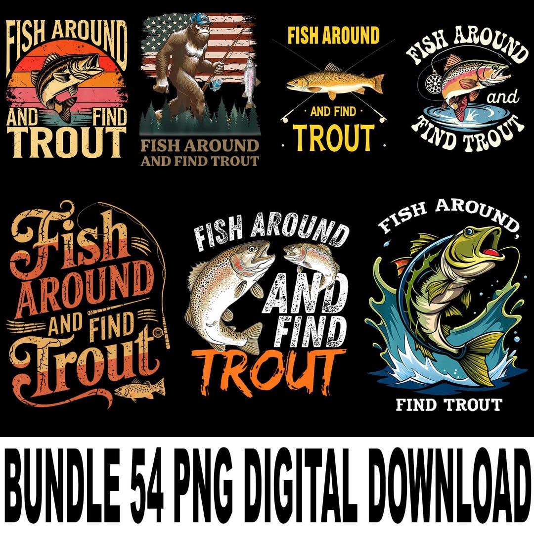 Fishing Png, Vintage Feel Dad Fishing Png, Funny Fisher Png,fish Around ...