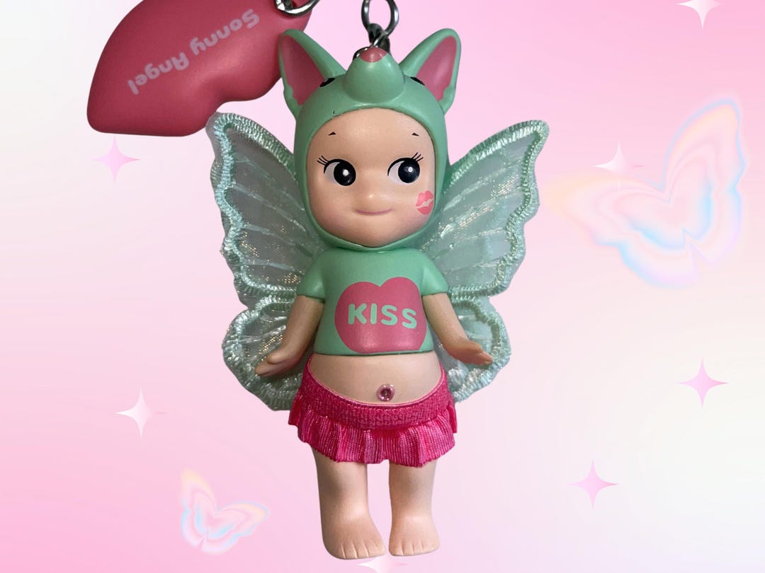 Custom Angel Keychain- Kiss Fennec Fox Kawaii Figure Charm, Collector ...