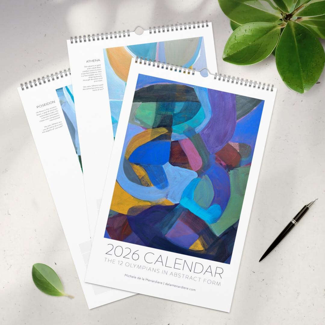 2026 Abstract Greek Gods Wall Calendar | Modern Colorful Yearly Planner ...