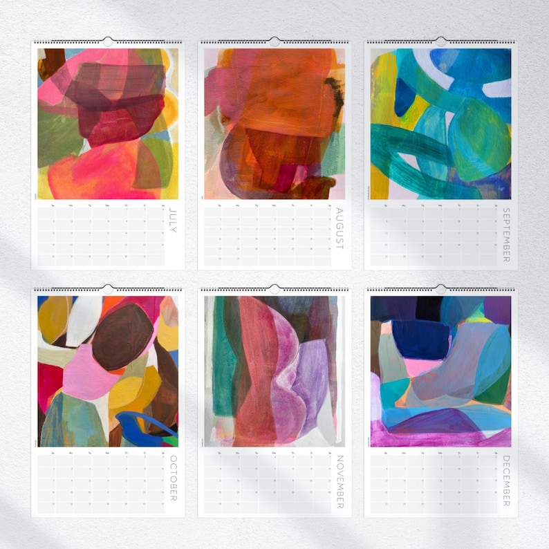 2026 Abstract Art Calendar - Colorful Wall Decor for Home or Office - Etsy