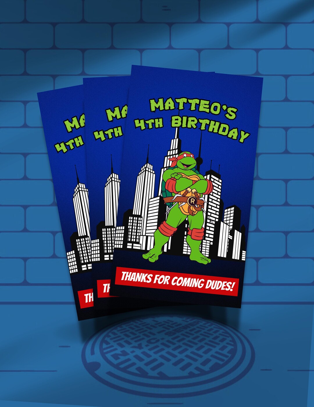 Teenage Mutant Ninja Turtle Theme Gift Tag - Digital Download - Etsy
