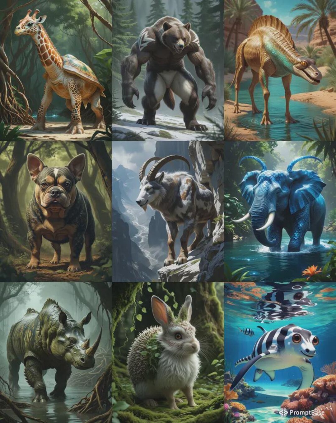 Hyper-realistic Fantasy Hybrid Animals Midjourney Prompts, AI Prompts ...