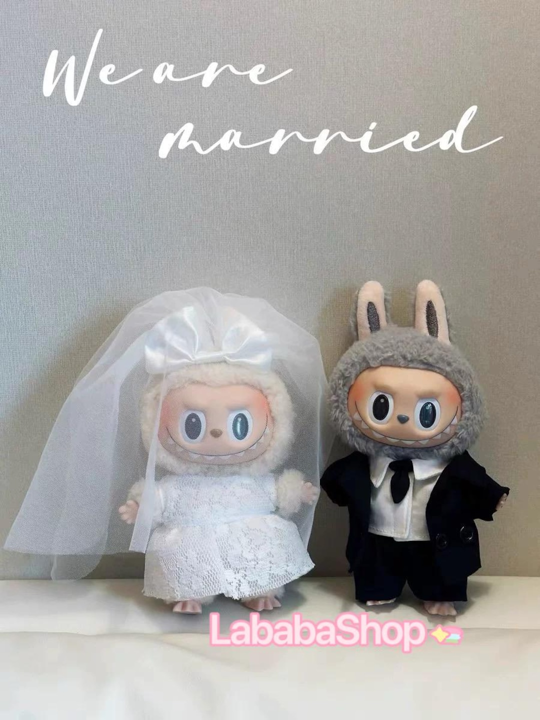 Labubu Wedding Dress and Groom Suit Set| Wedding Gown| Groom Suit ...