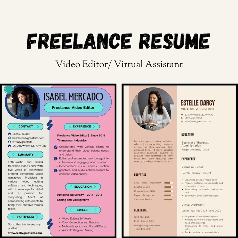 ATS Friendly Resume Template: Minimalist CV Design (word, Pages, Google ...