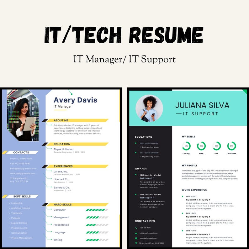 ATS Friendly Resume Template: Minimalist CV Design (word, Pages, Google ...