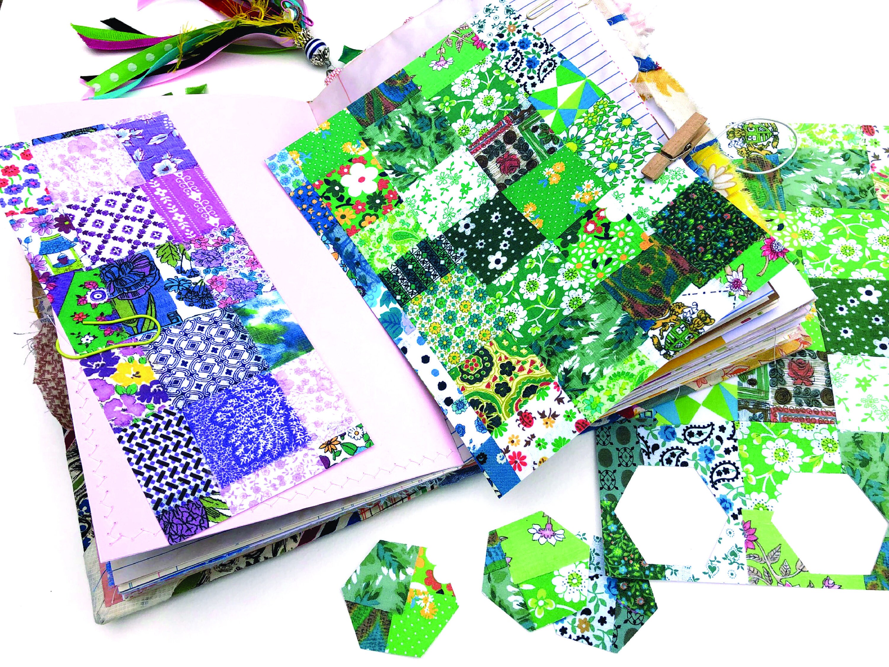 Digital Download: Vintage Fabric Scrap Patchwork Cool Colors - Etsy